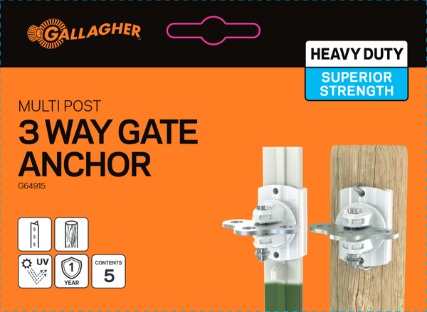 Multi Post 3-Way Gate Anchor – Gallagher Fence